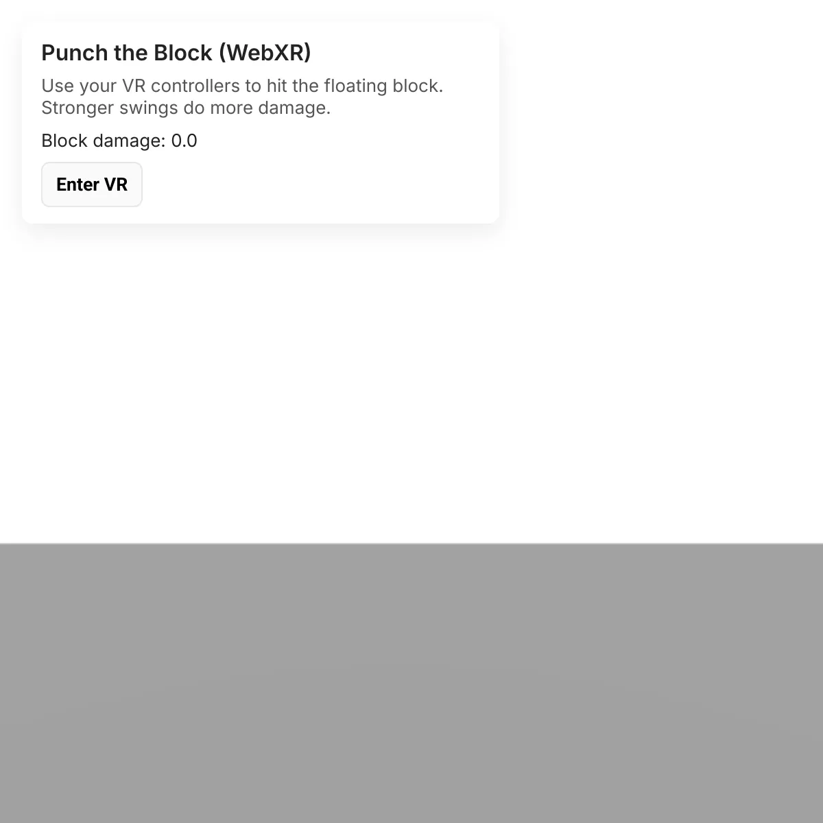 VR Breakable Block