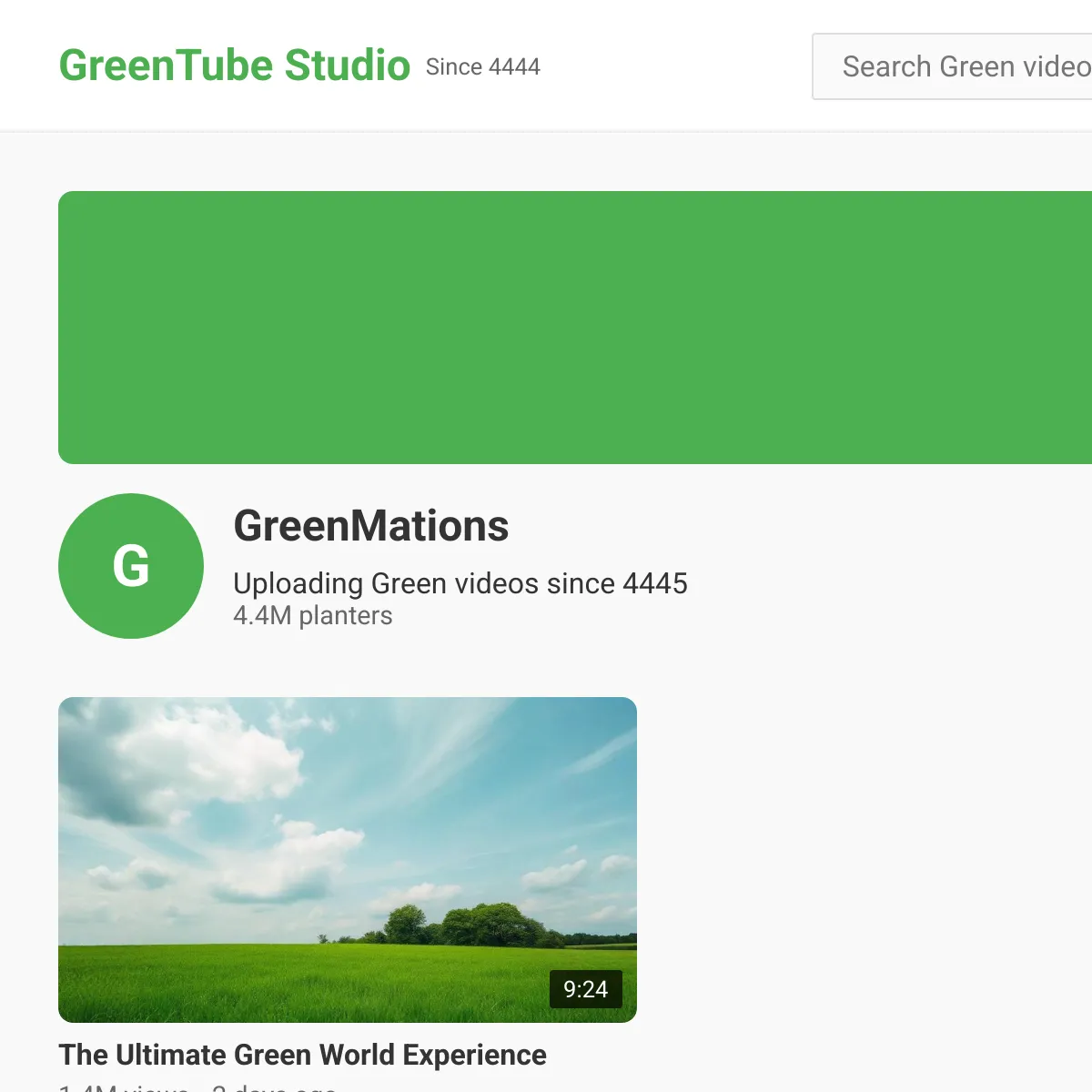 GreenTube Studio - Home