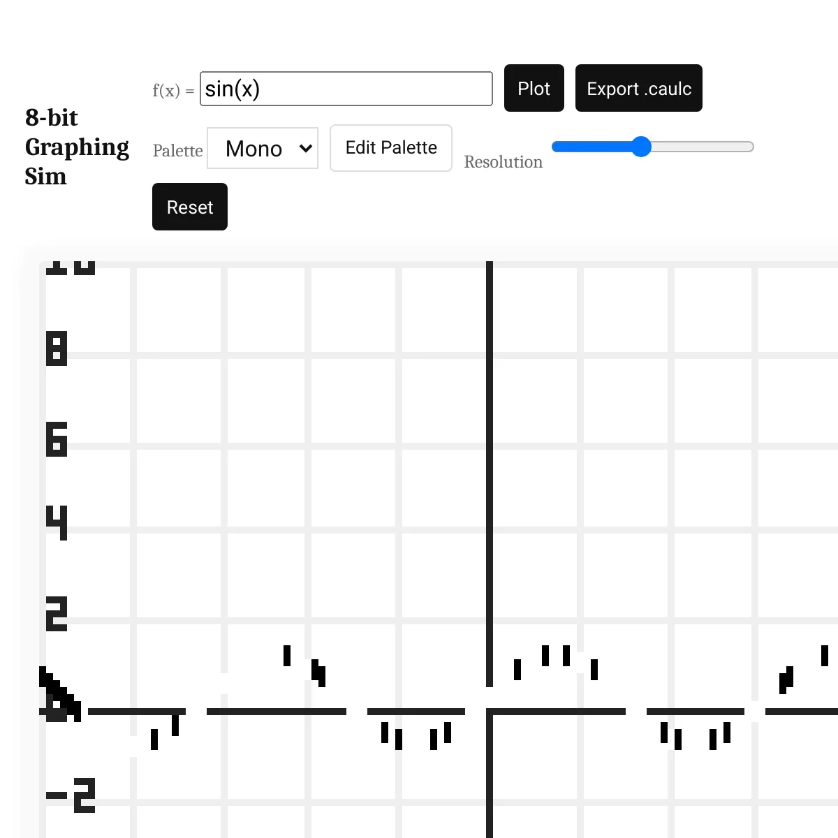 8-bit Graphing Sim