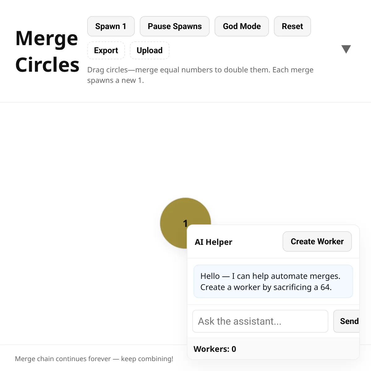 Merge Circles