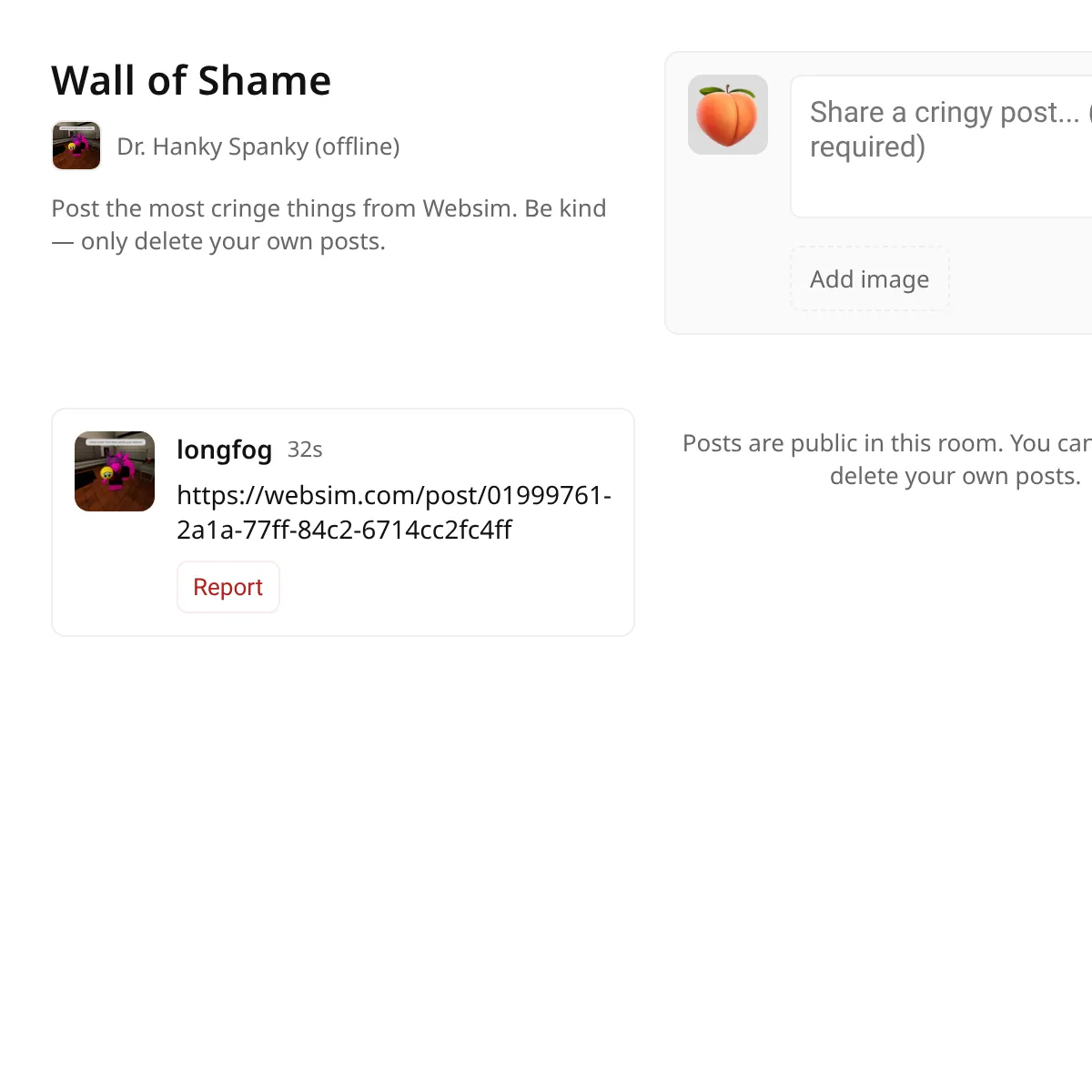 Websim Wall of Shame