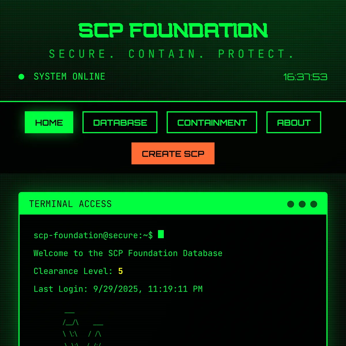 SCP Foundation - Secure. Contain. Protect.