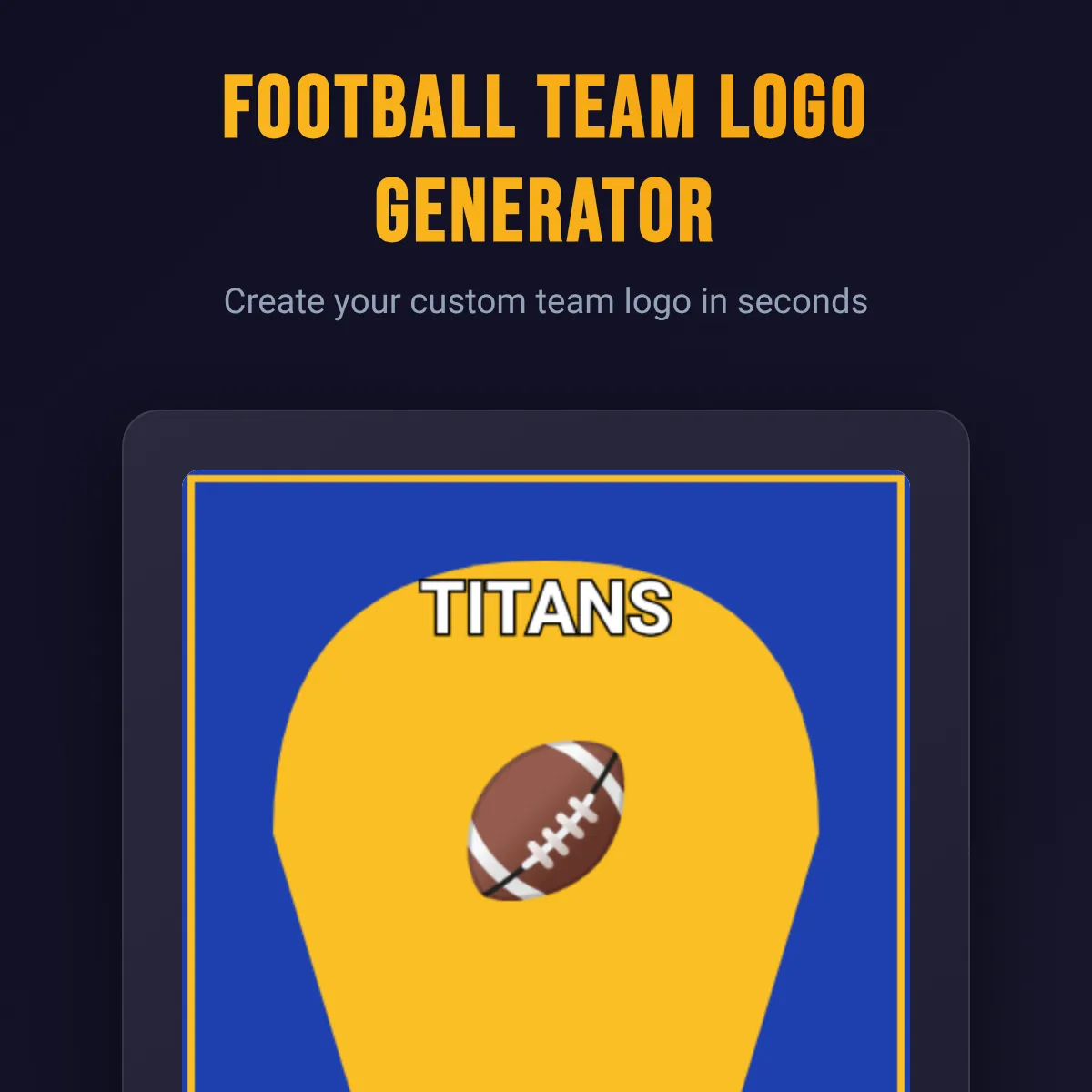 Football Team Logo Generator