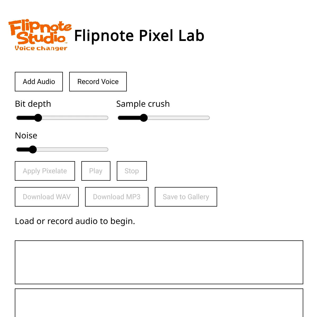 Flipnote Pixel Lab - Voice Changer