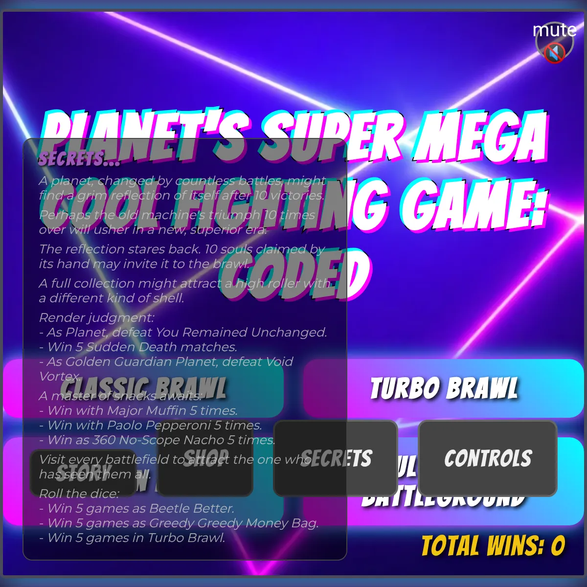 Planet's super mega cool fighting game: coded