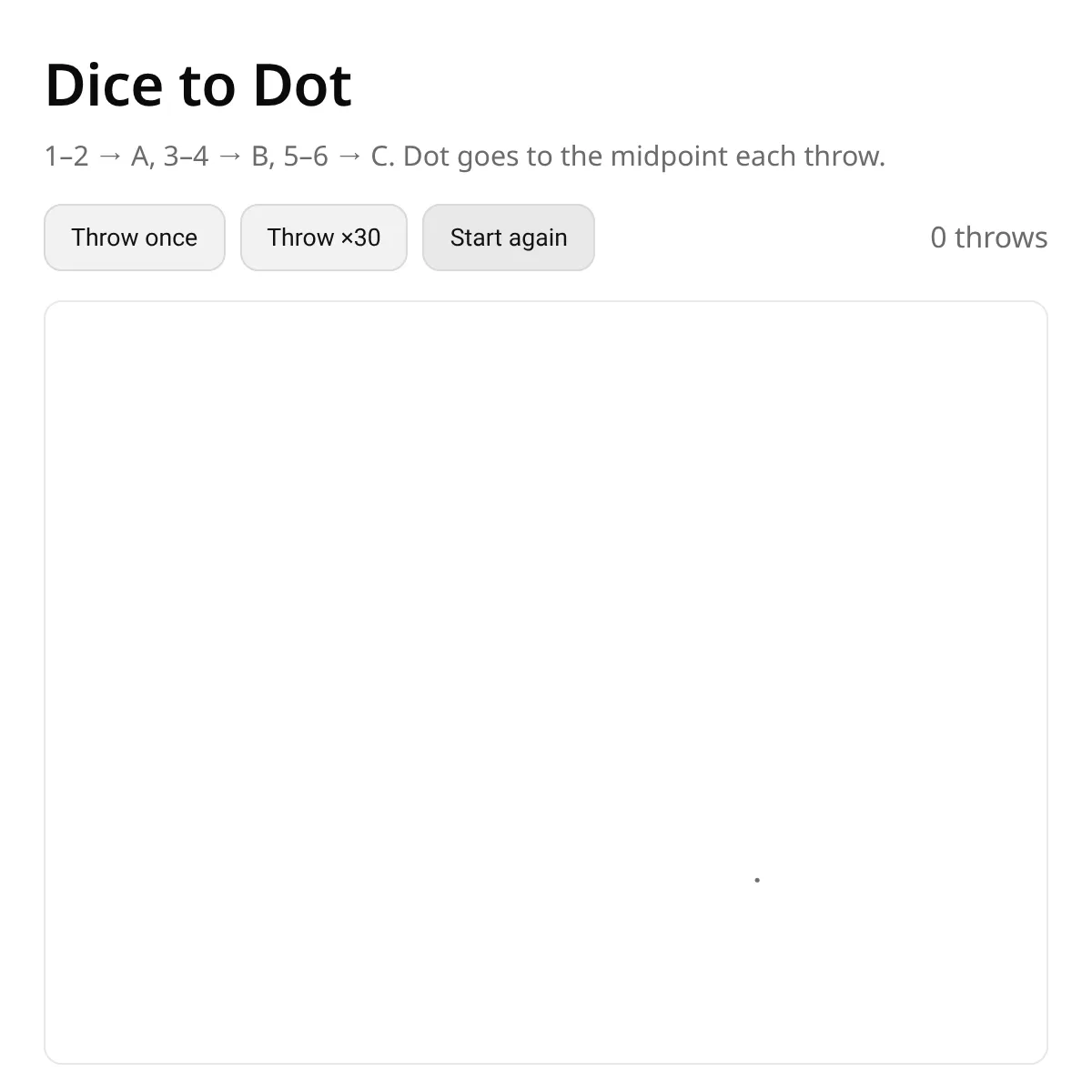 Imaginary Triangle Dice Simulation