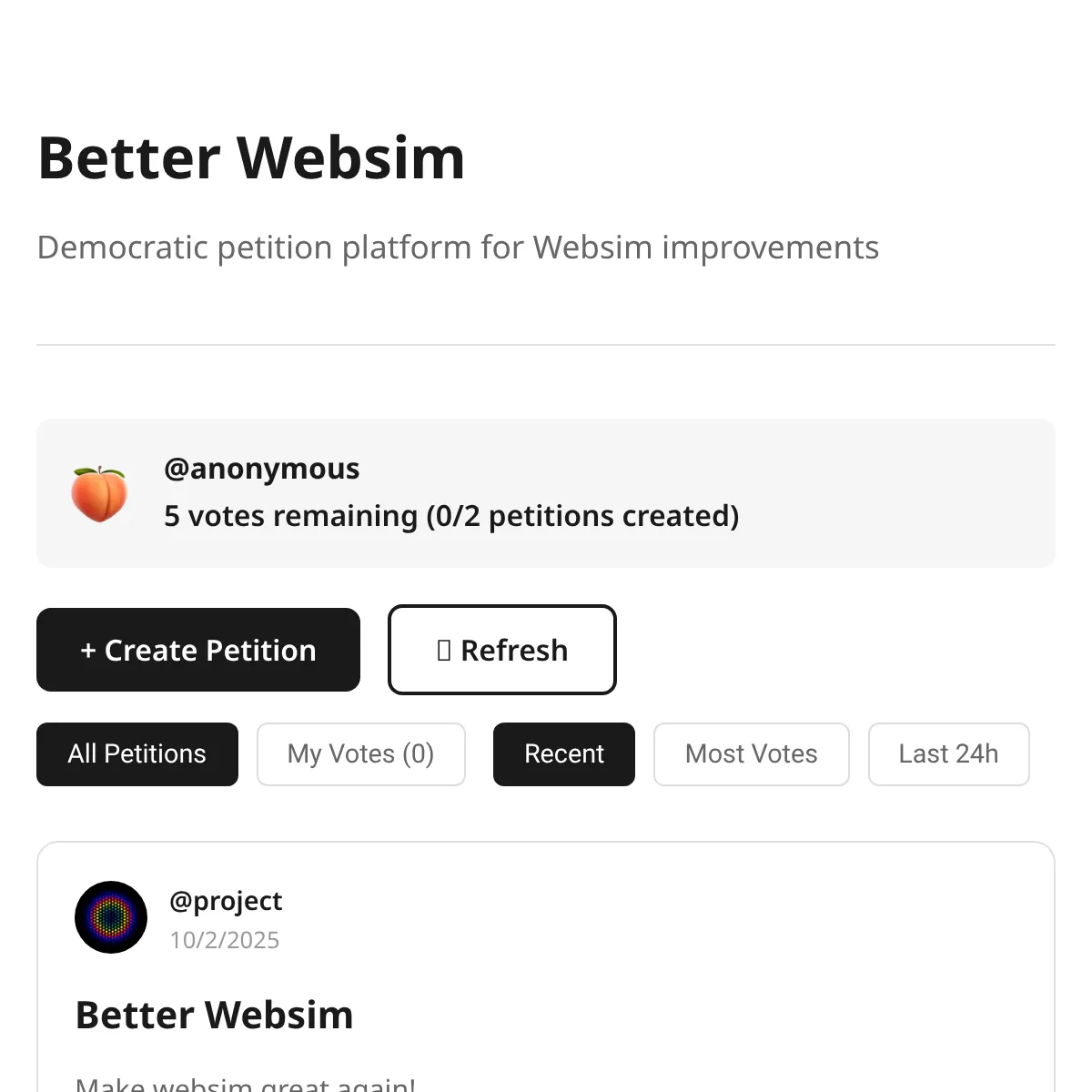 Better Websim