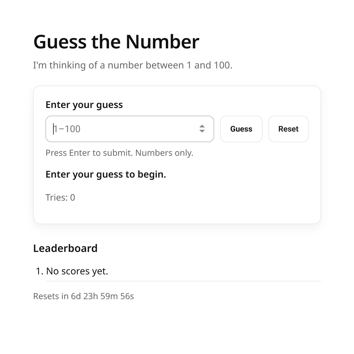 Guess the Number