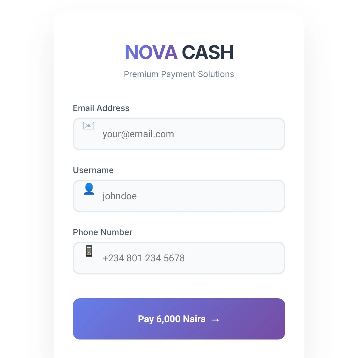 NOVA CASH - Premium Payment Solution