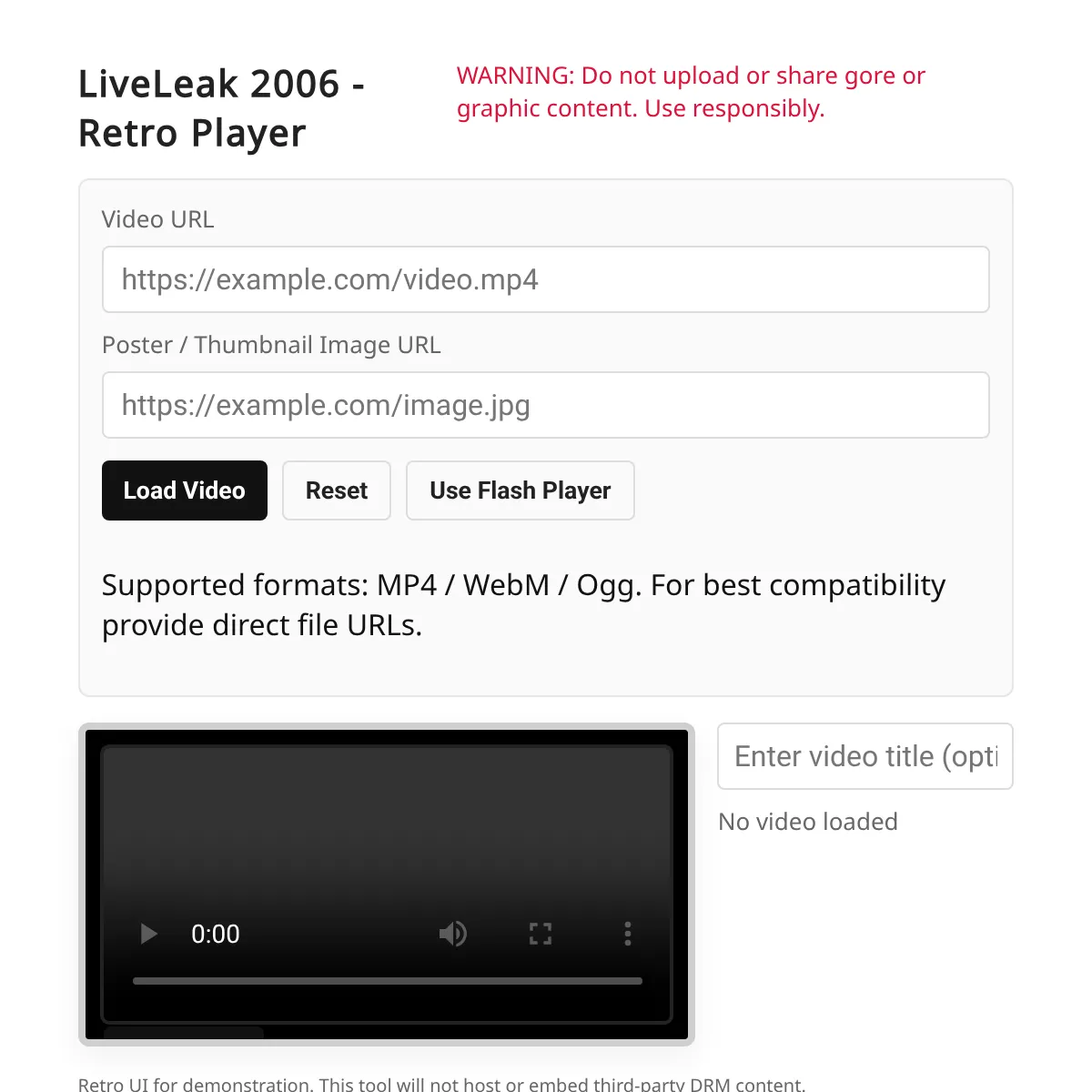 LiveLeak 2006 - Retro Player