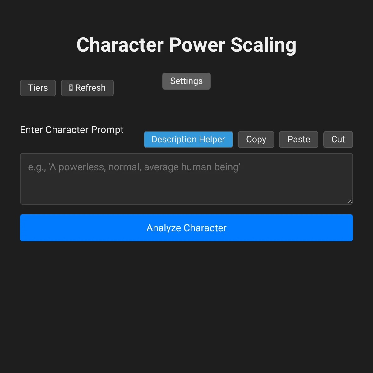 Character Power Scaling