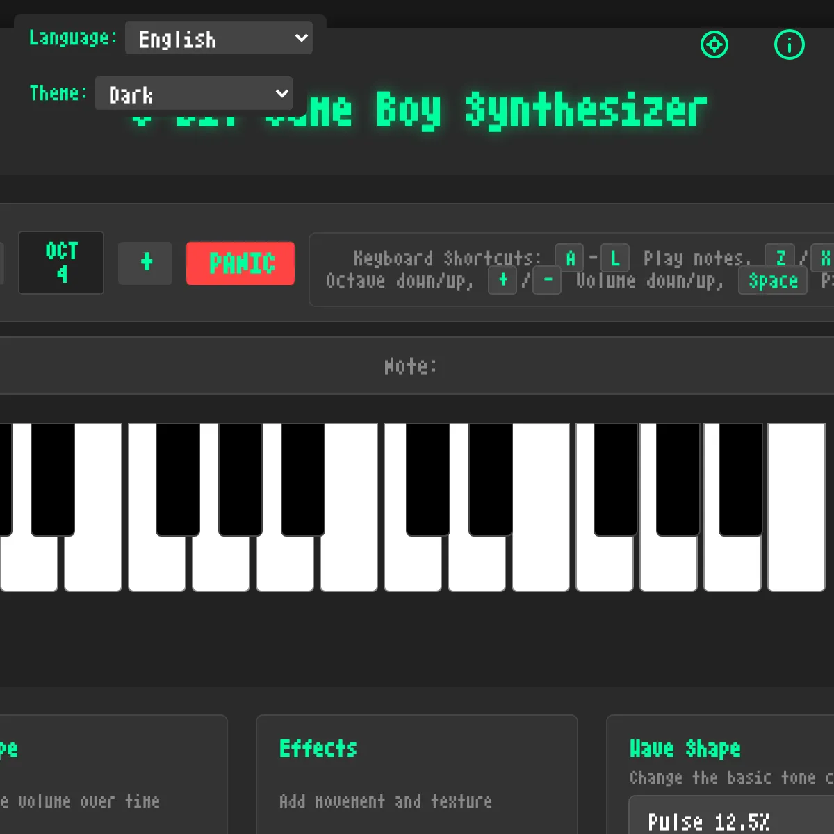 8-bit Game Boy Synthesizer