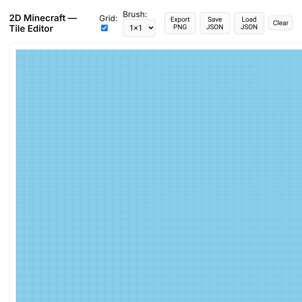 2D Minecraft Tile Editor