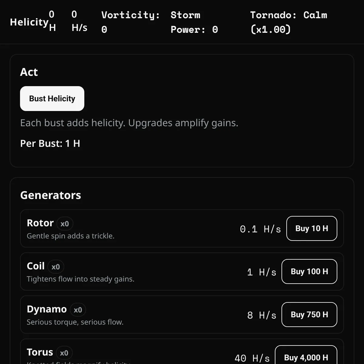 Helicity Incremental