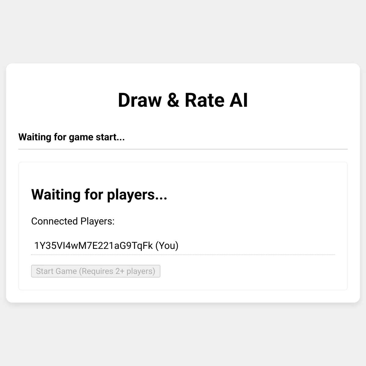 Draw & Rate Multiplayer AI Game