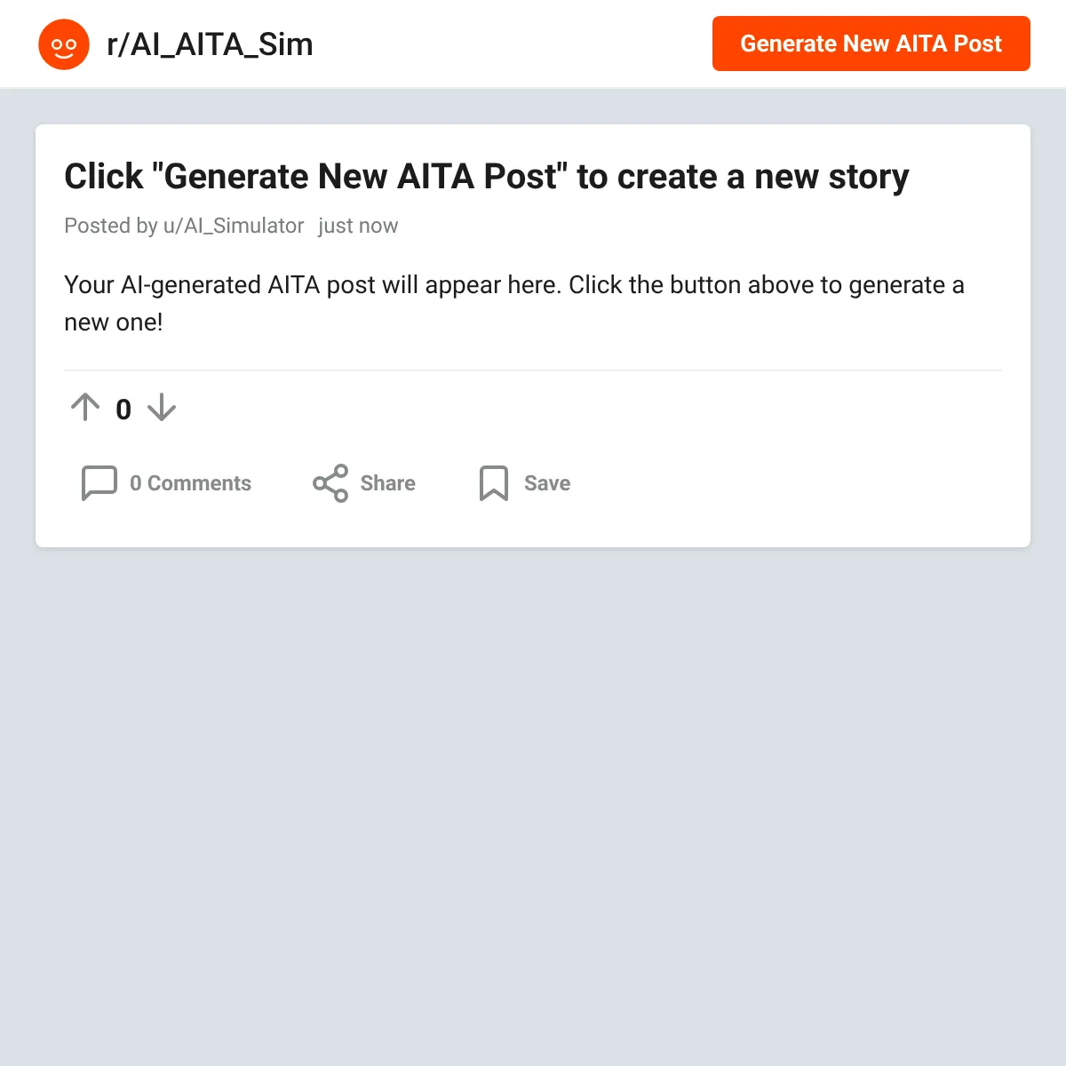 AI Reddit AITA Simulator
