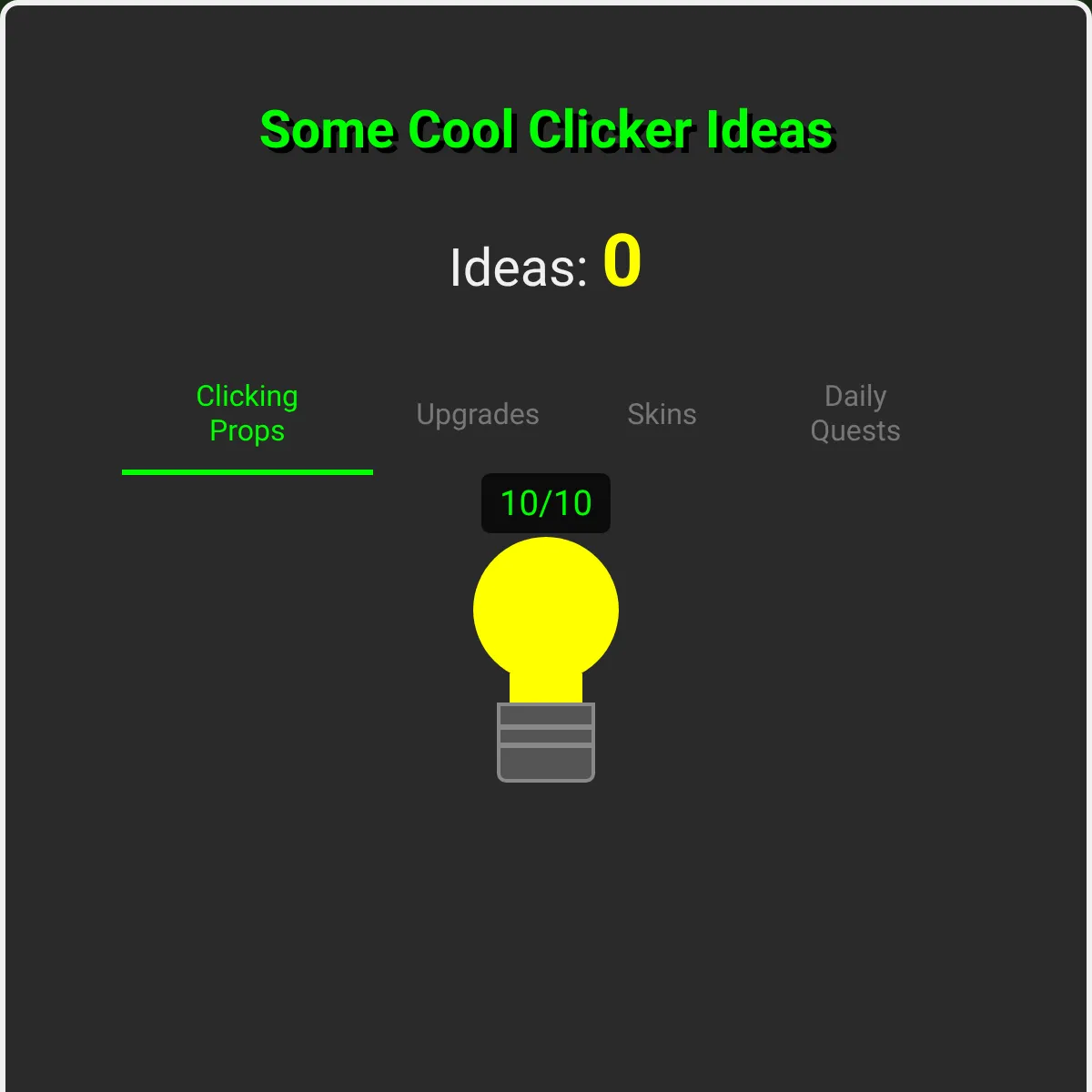 some cool clicker ideas