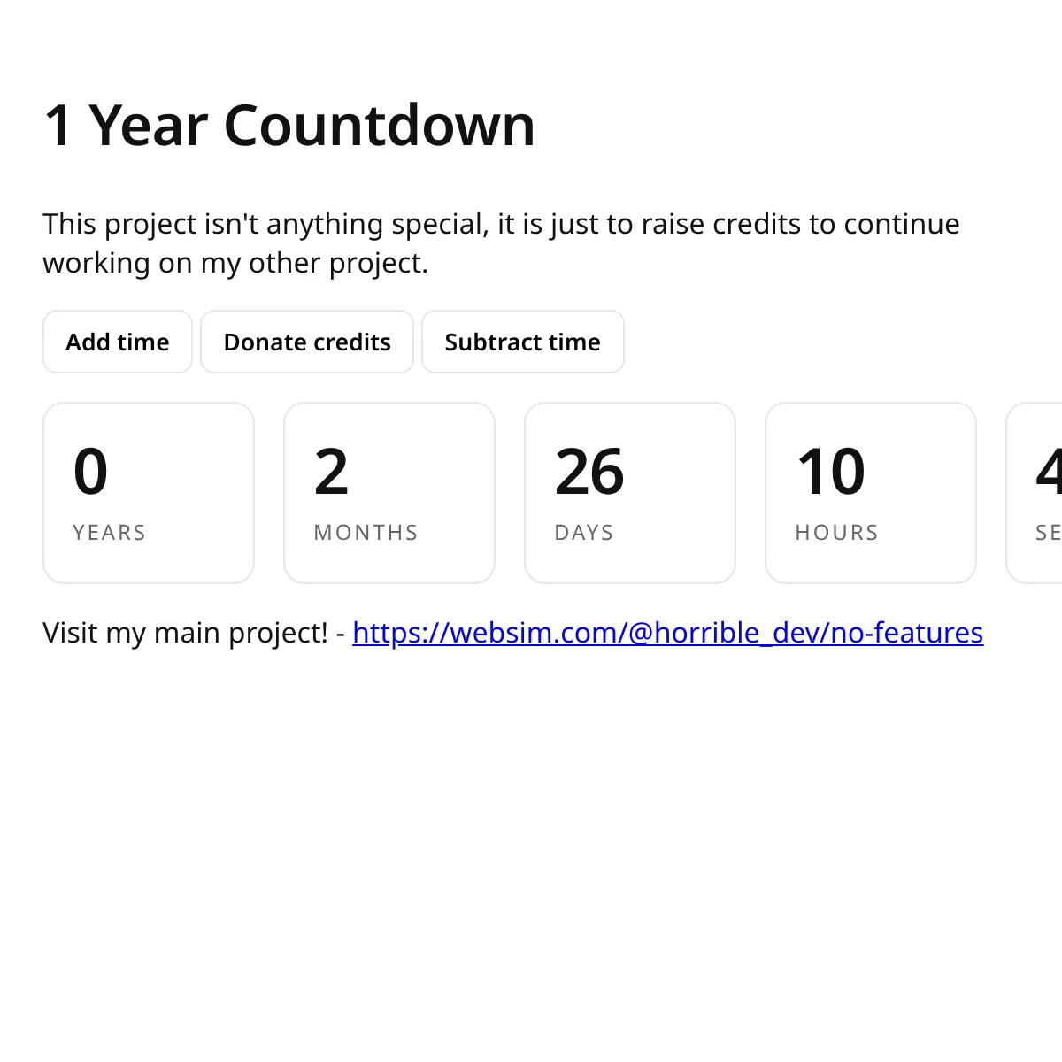 1 Year Countdown-A funding project