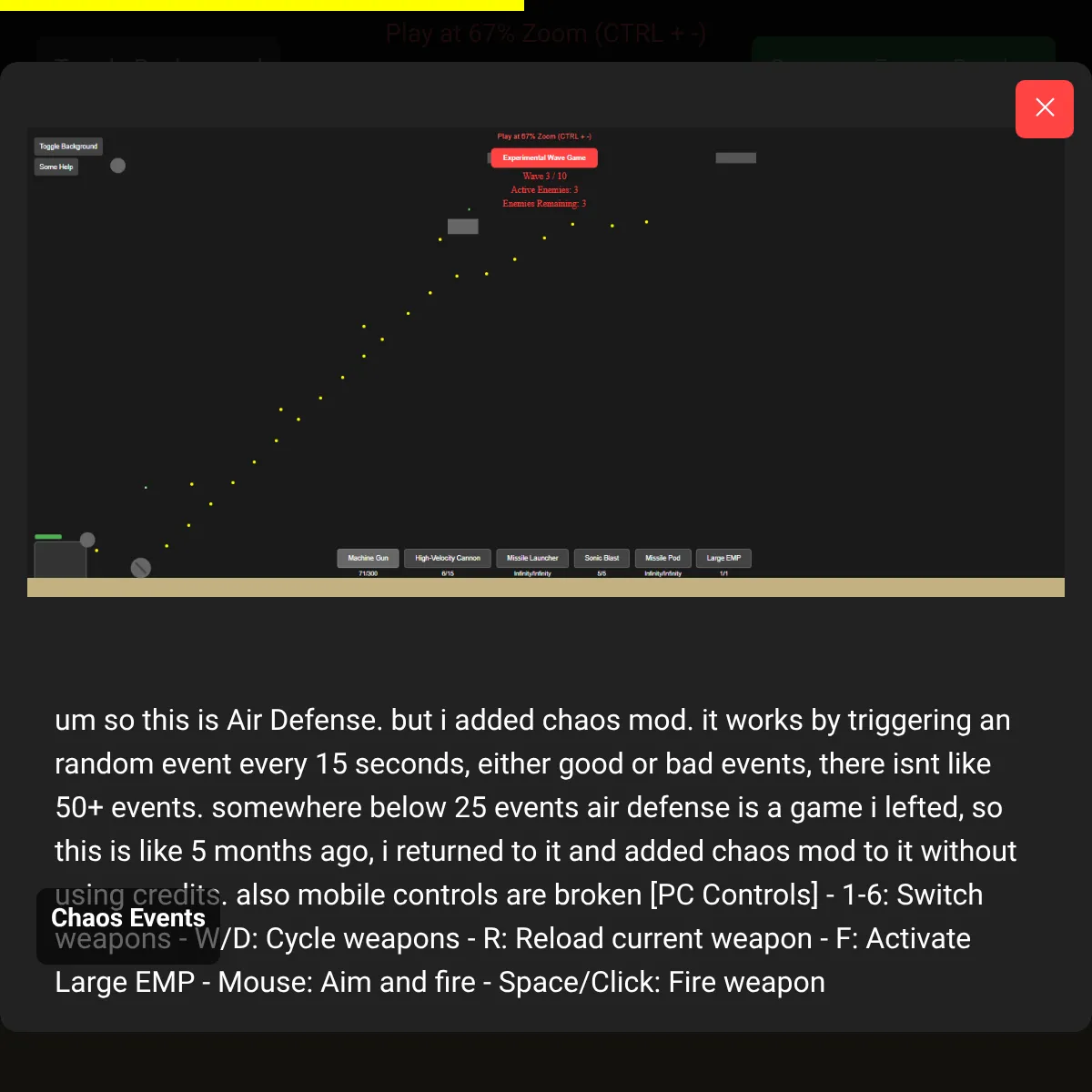 Air Defense Game (CHAOS MOD)