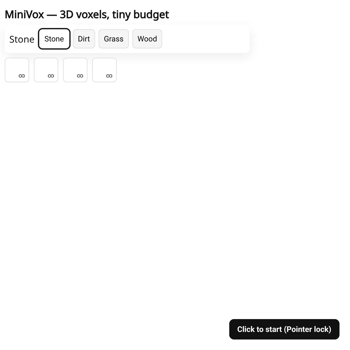 MiniVox (3D Minecraft-lite)
