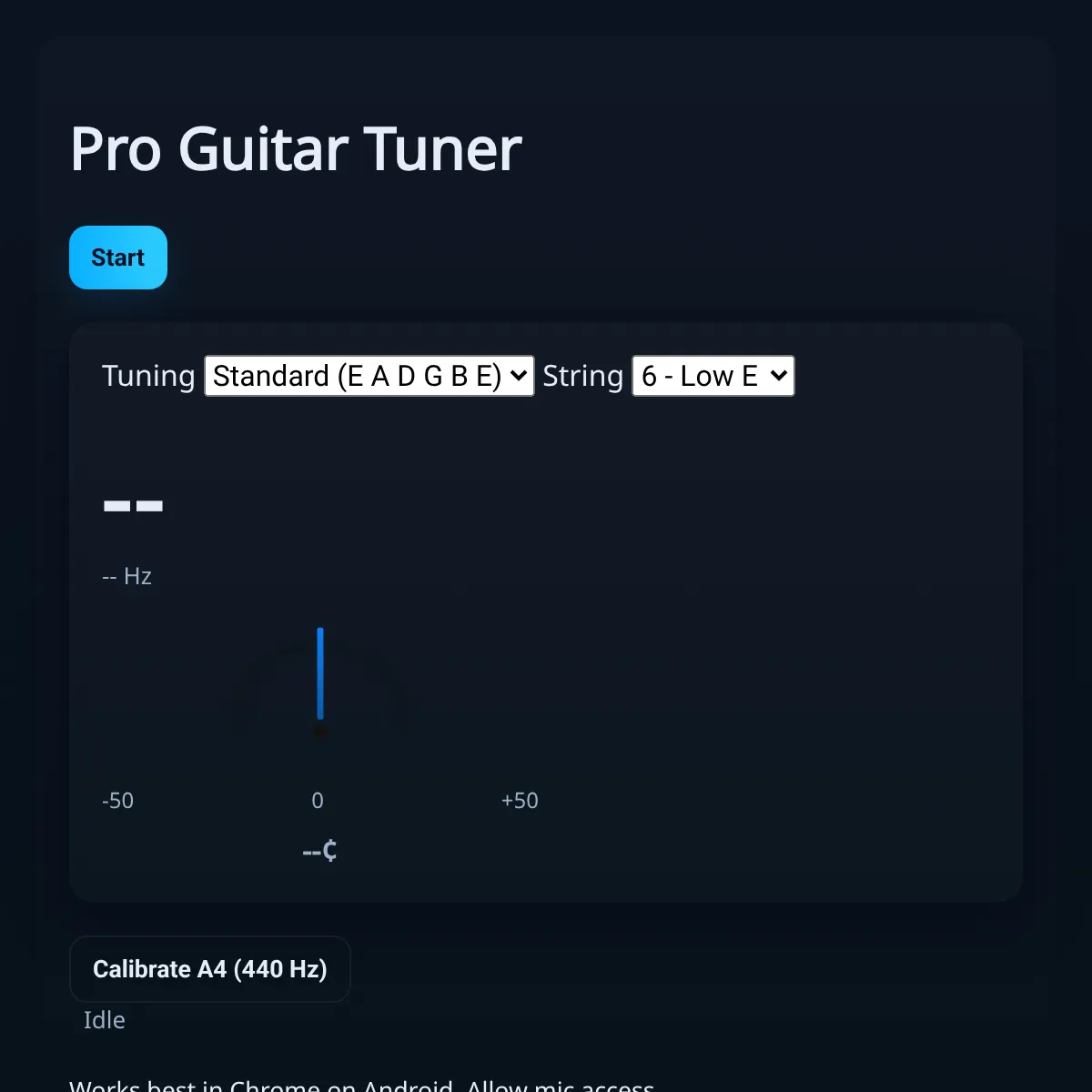 Pro Guitar Tuner