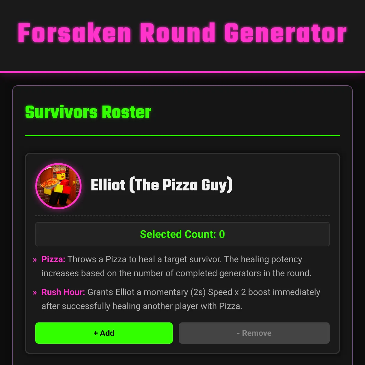 Forsaken Round Generator