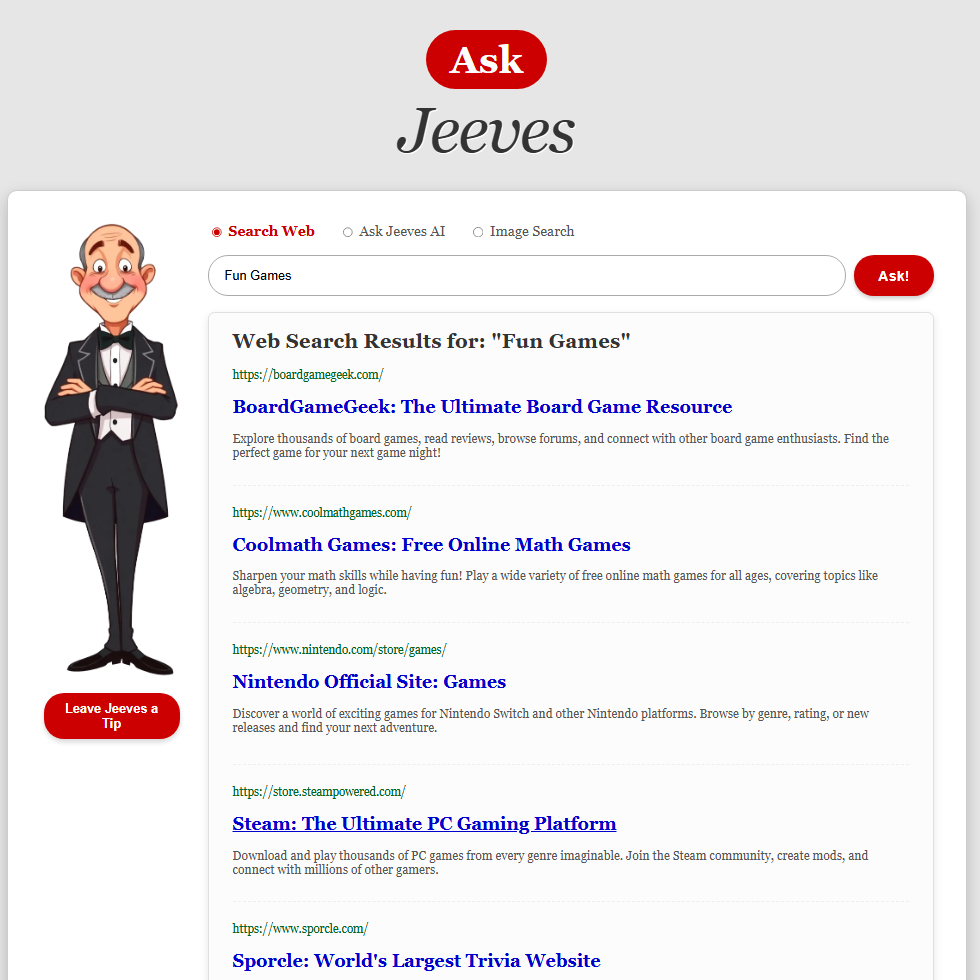 Ask Jeeves - 2025 Edition