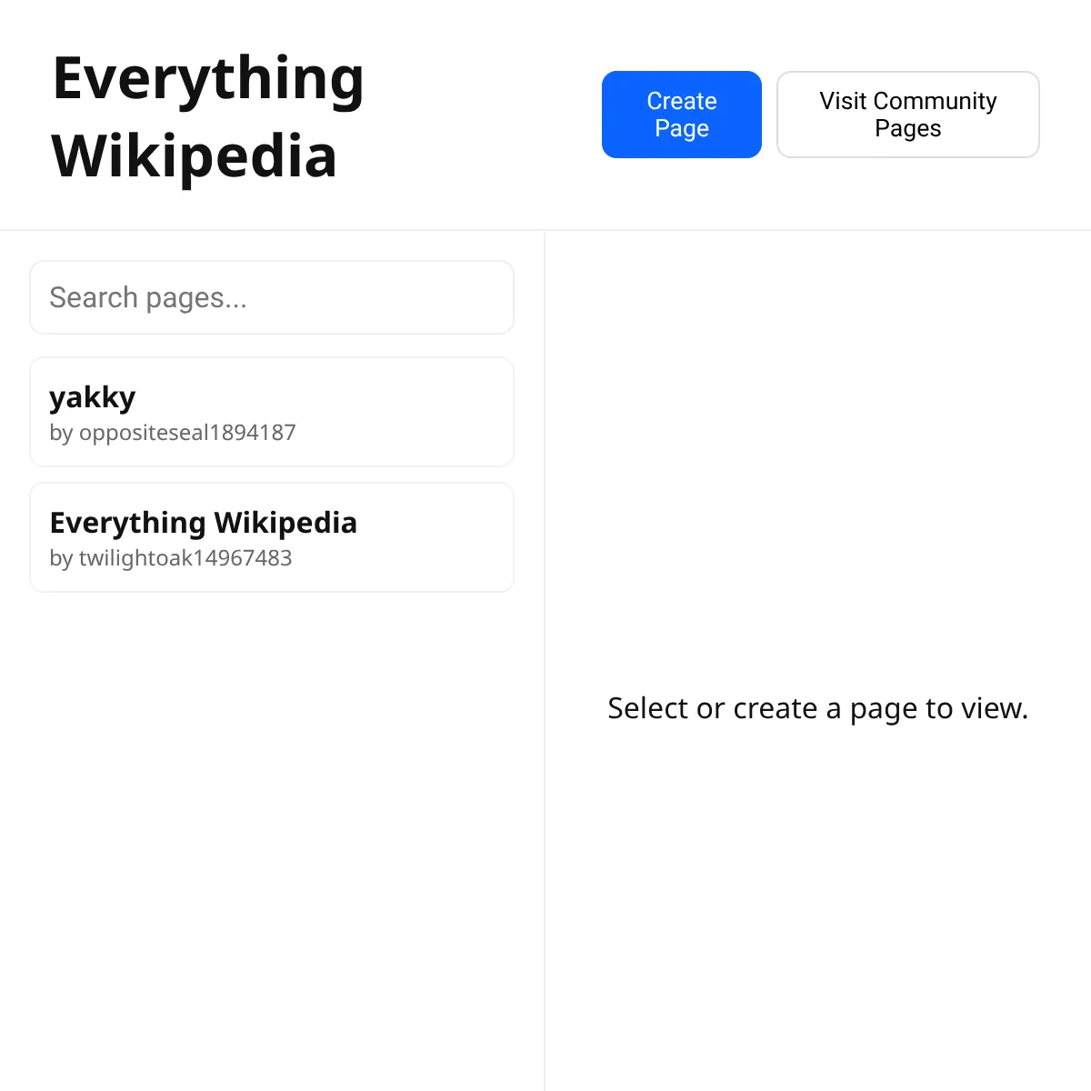 Everything Wikipedia — Create & Share Pages