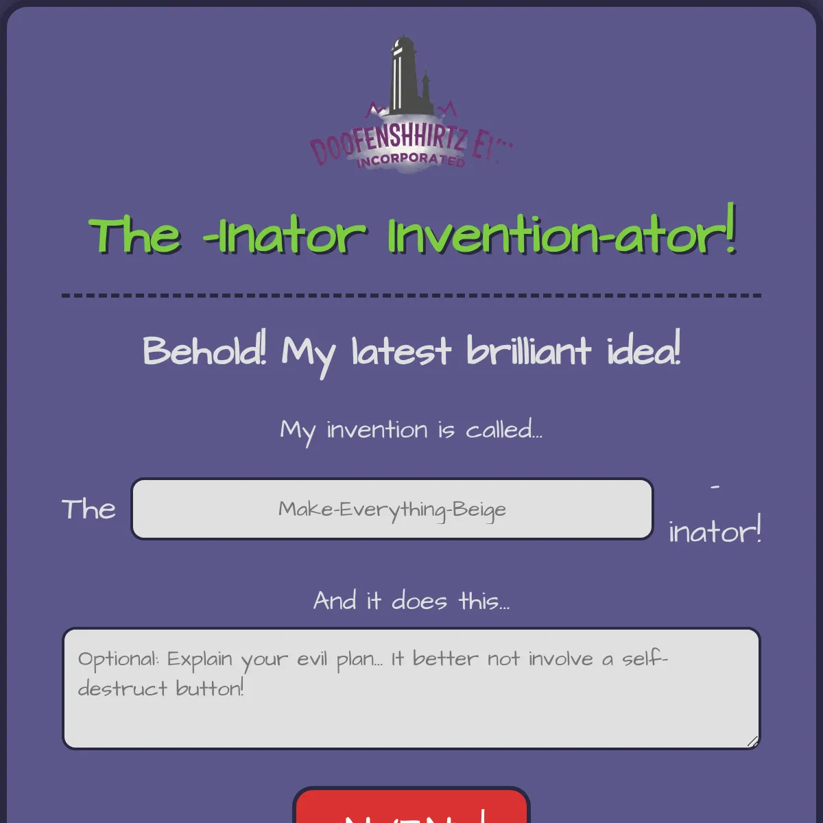 Doofenshmirtz's Inator Invention-ator