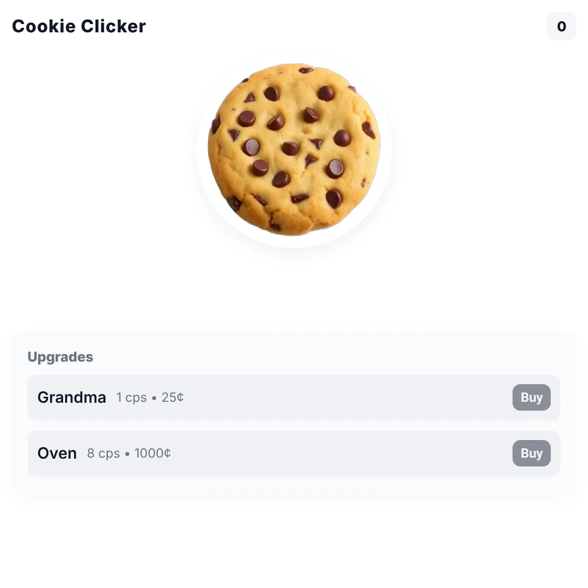 Cookie Clicker UI
