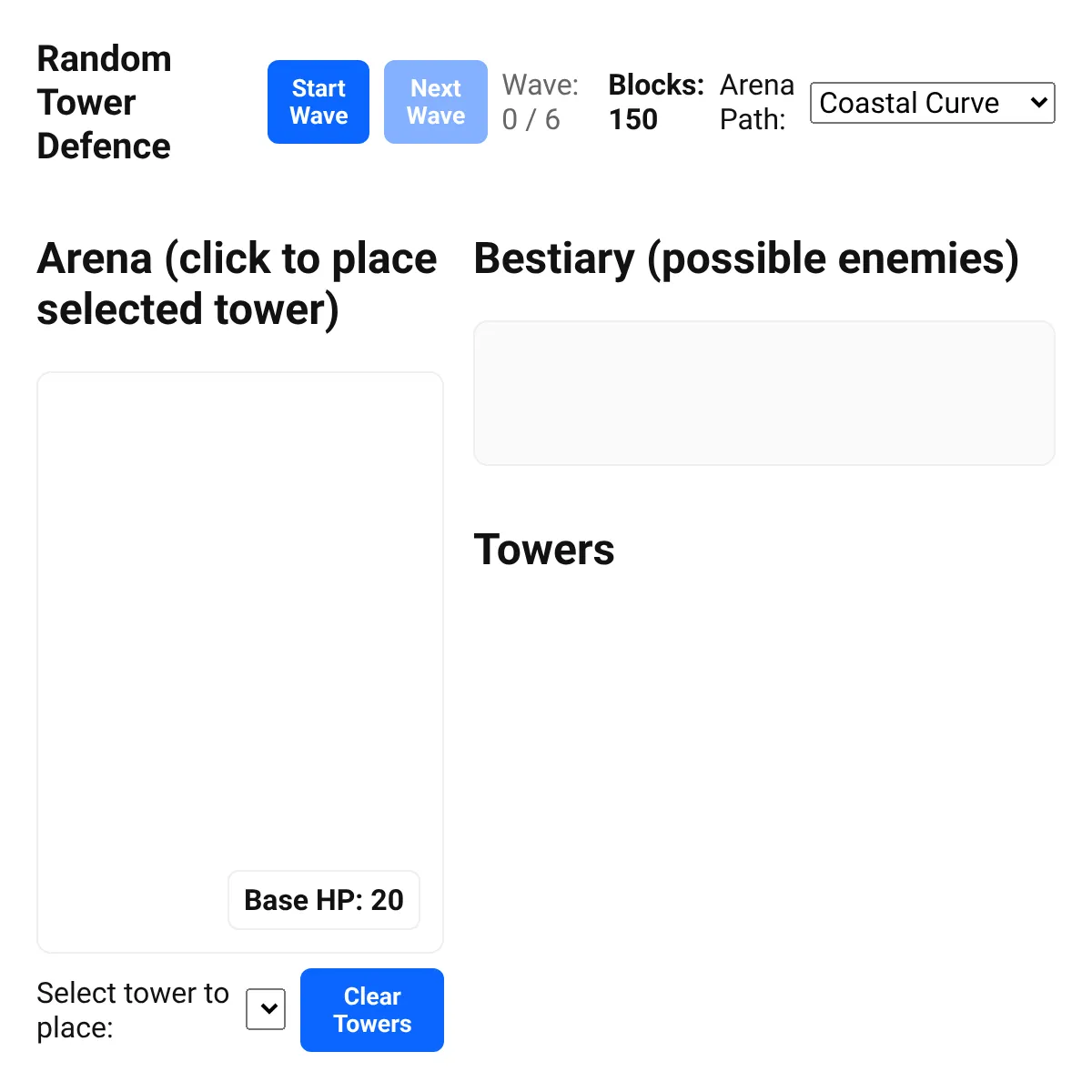 Random Tower Defence