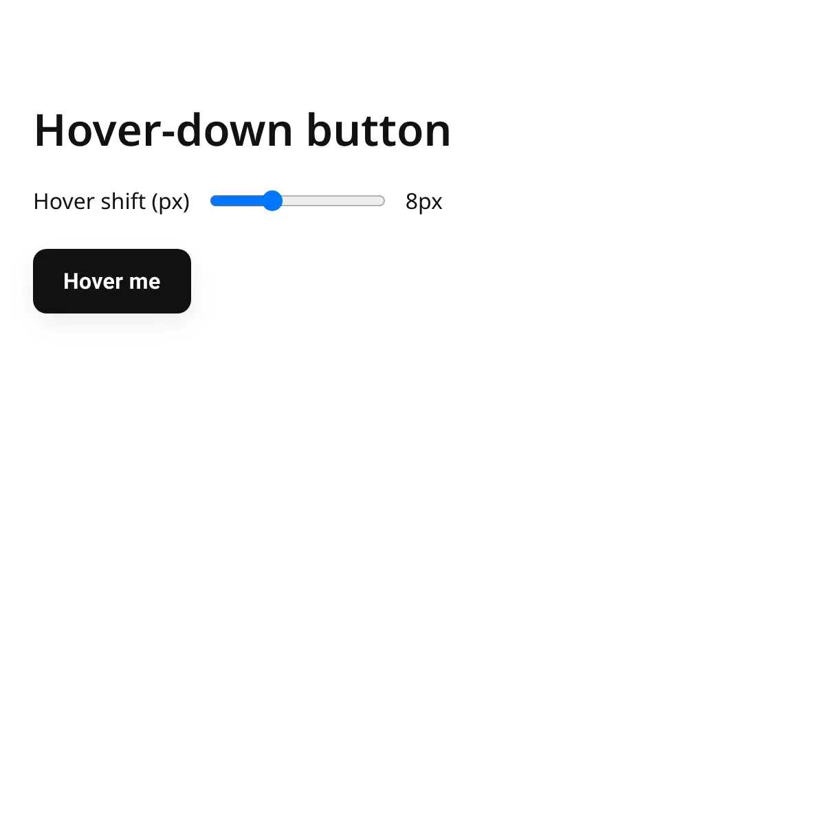 Hover Down Button