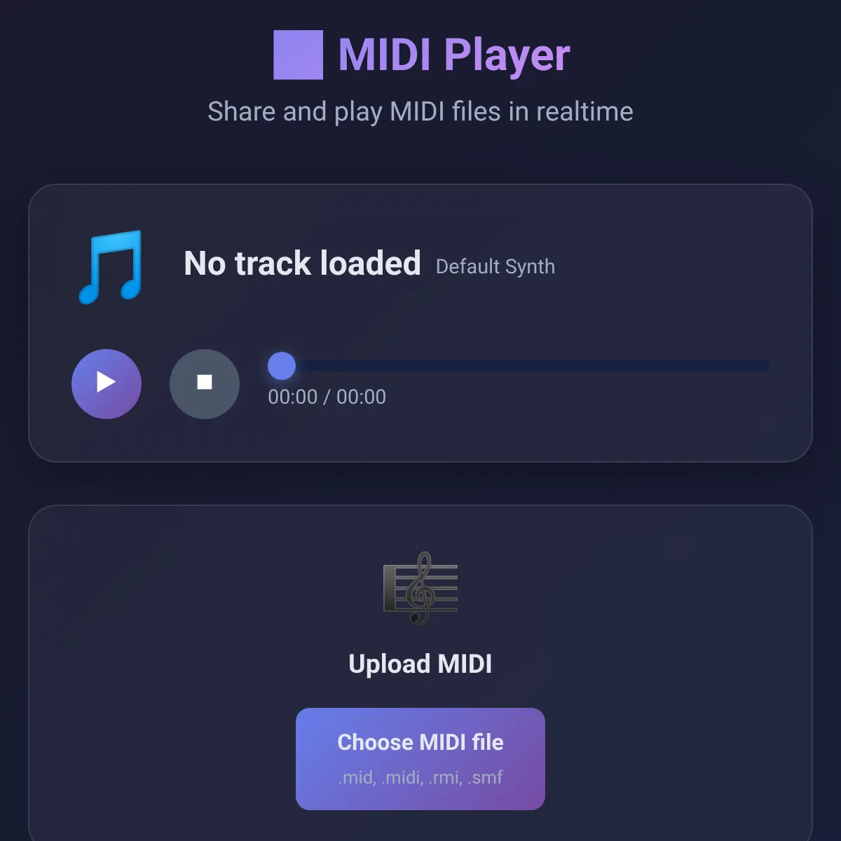 Realtime MIDI Player