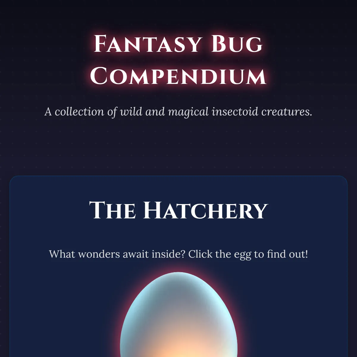 Fantasy Bug Compendium