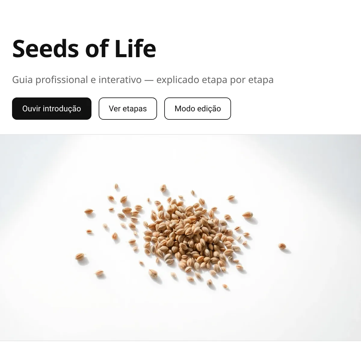 Seeds of Life — Guia Interativo