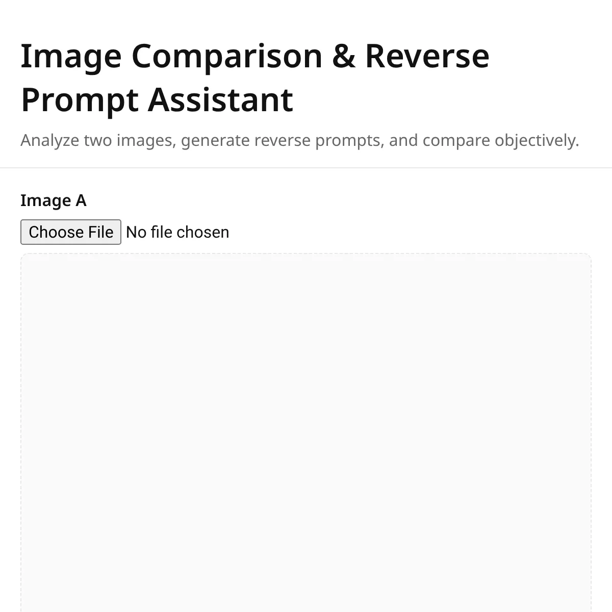 Image Comparison & Reverse Prompt Assistant