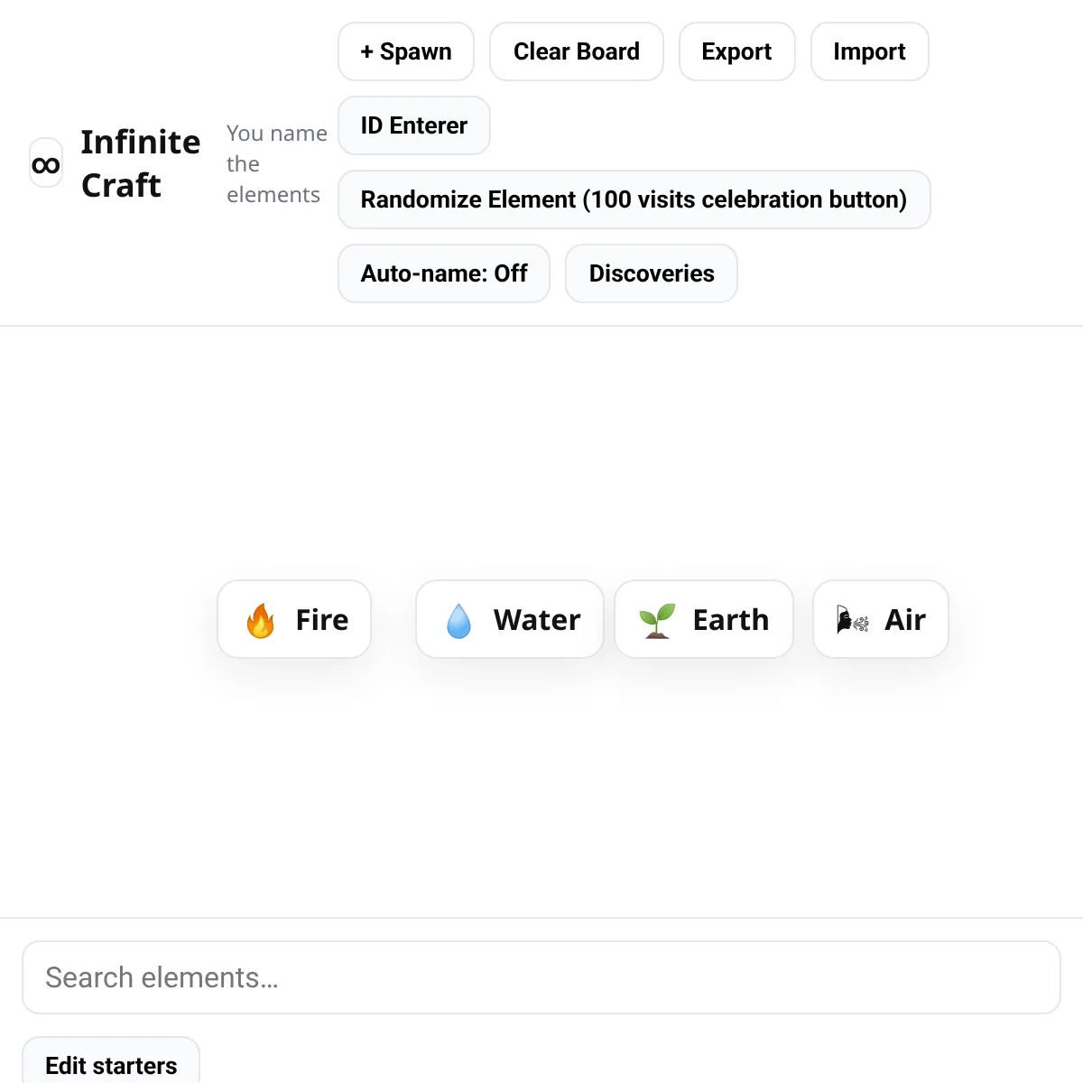 Infinite Craft — You Name The Elements
