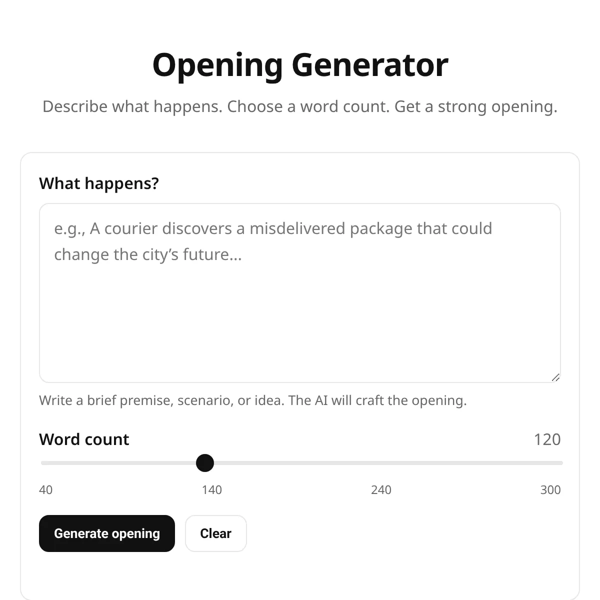 AI Opening Generator