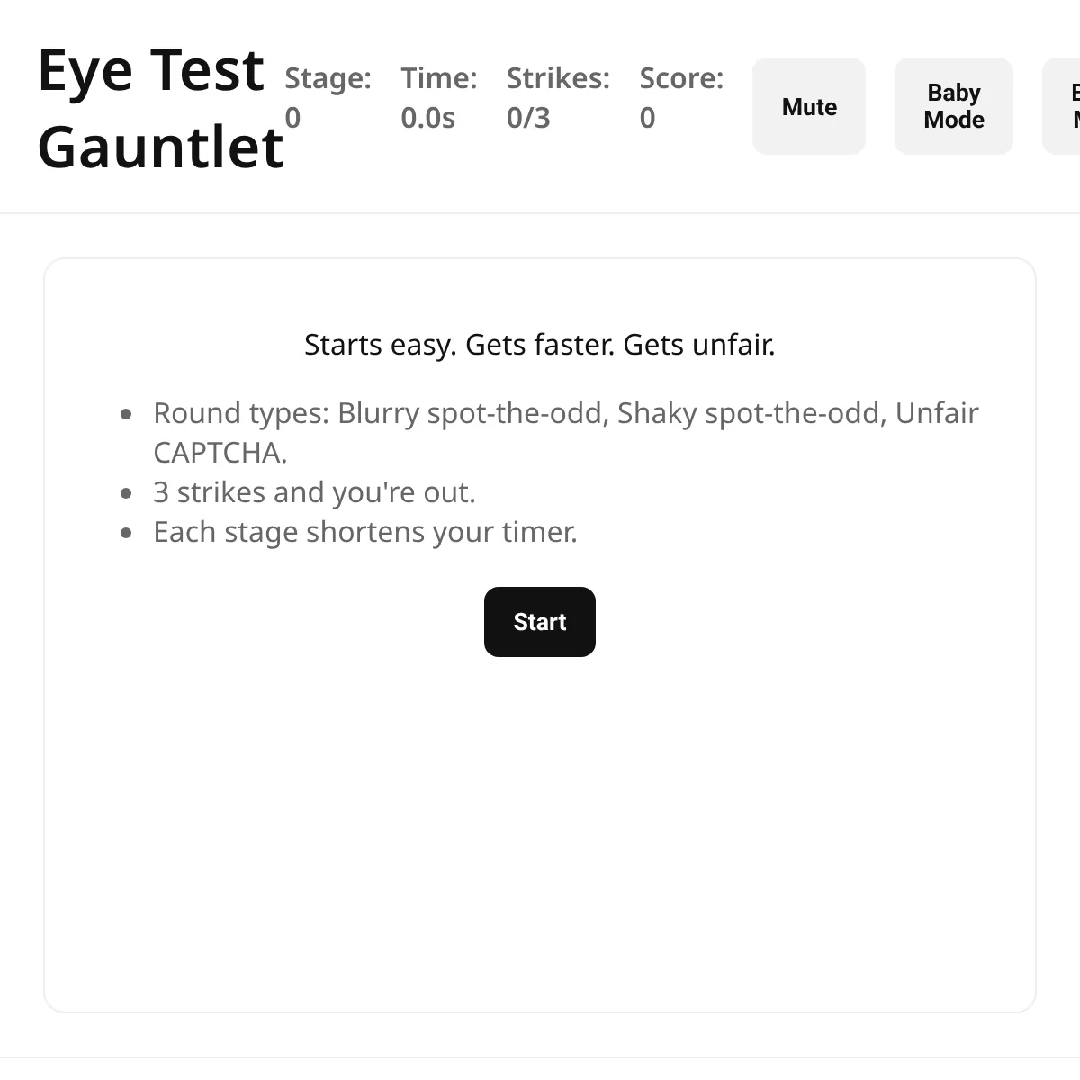Eye Test Gauntlet
