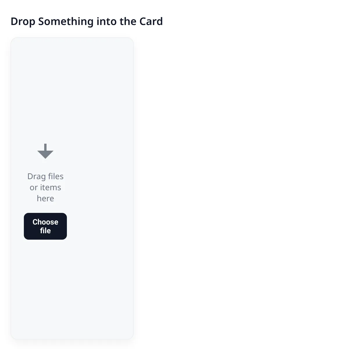 Drag & Drop Card