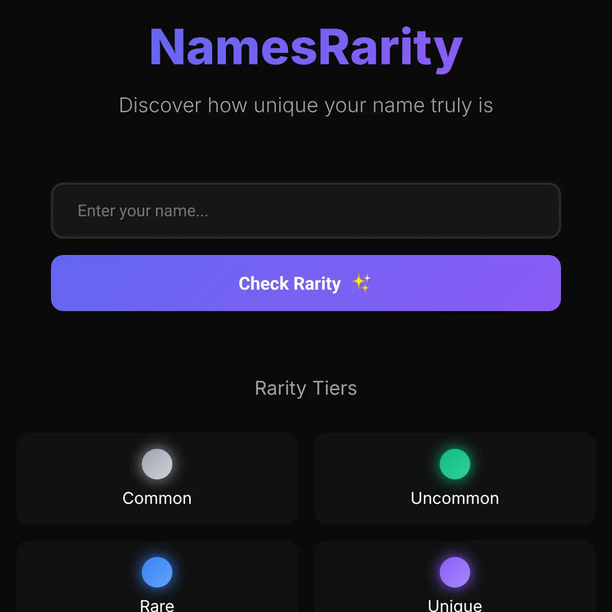 NamesRarity