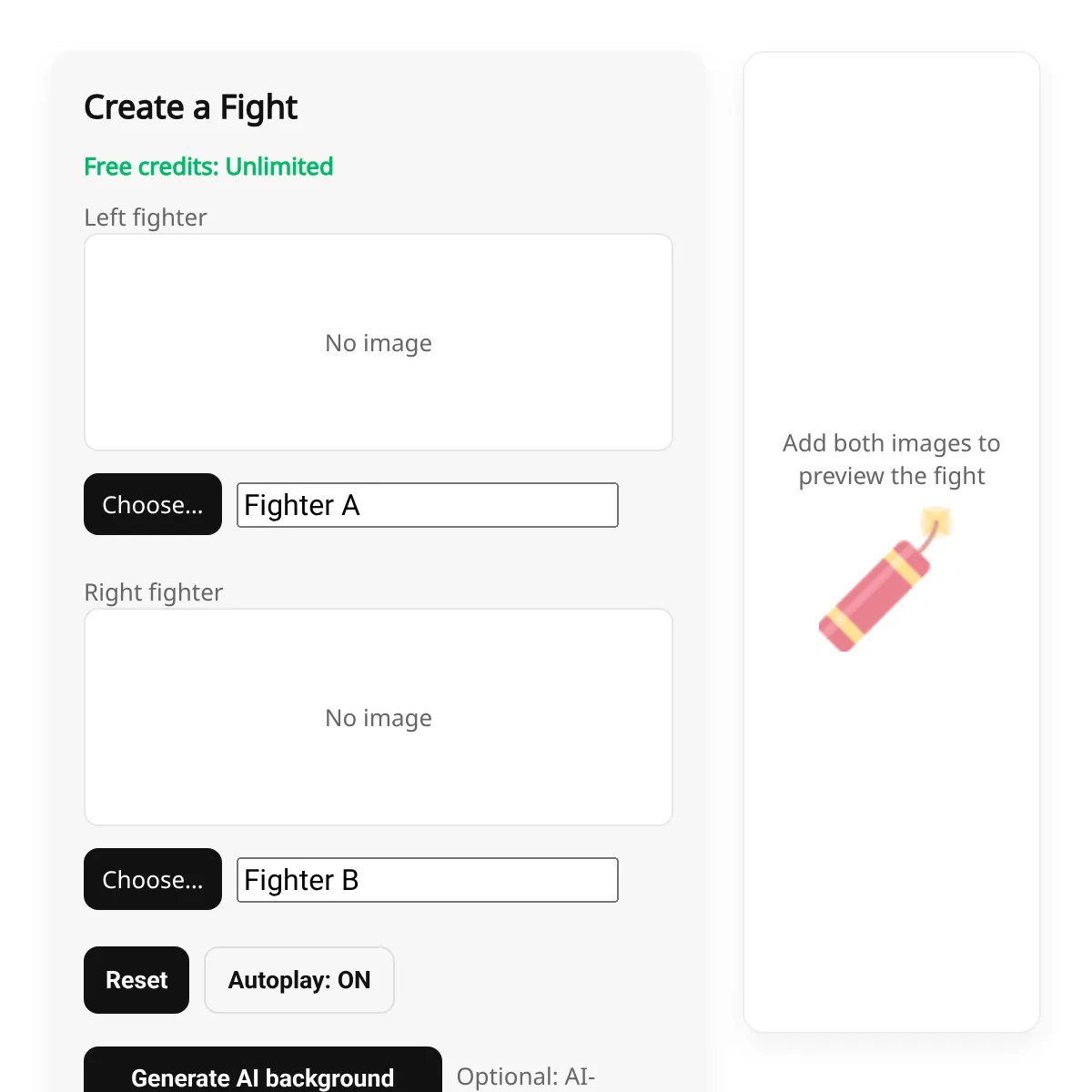 Face Fight — Video Generator