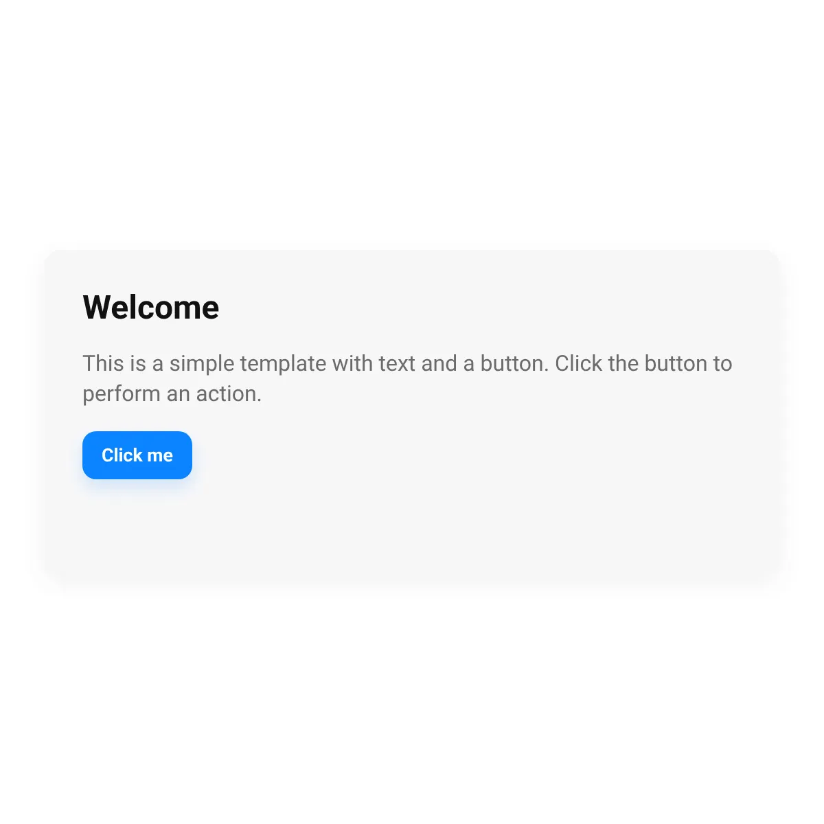 Text + Click Button Template