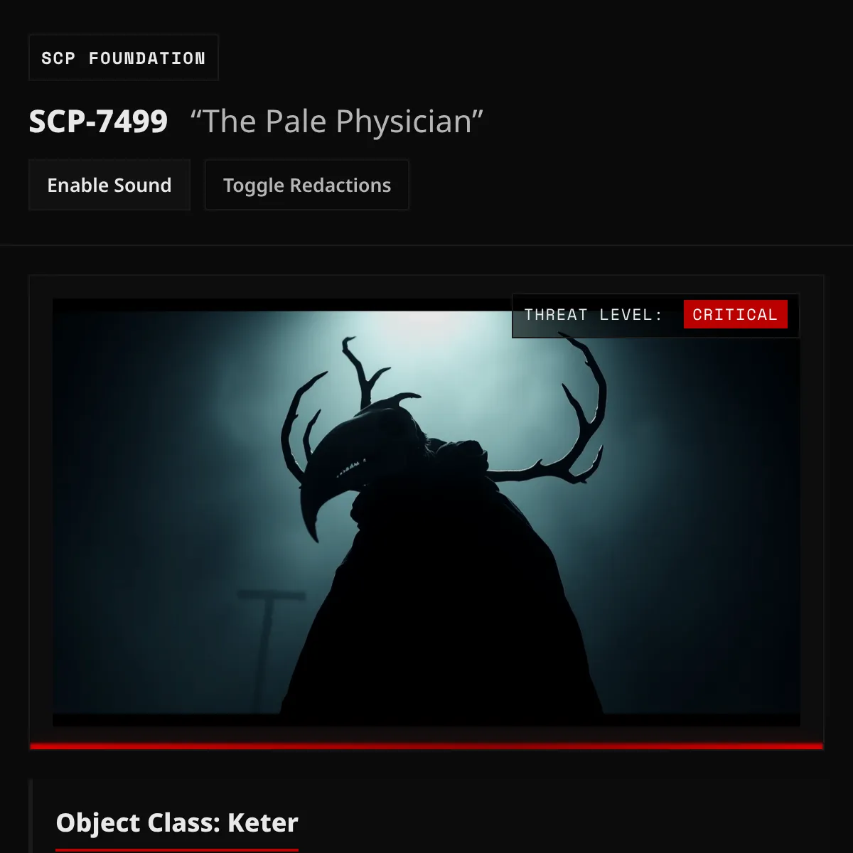 SCP-7499 — The Pale Physician