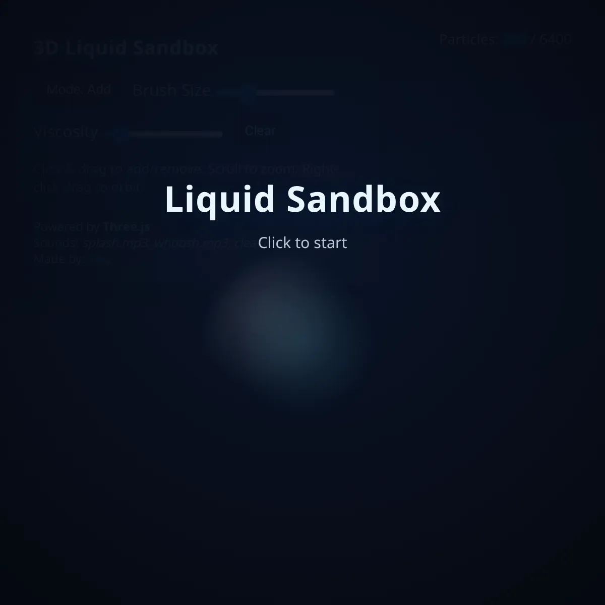 3D Liquid Sandbox