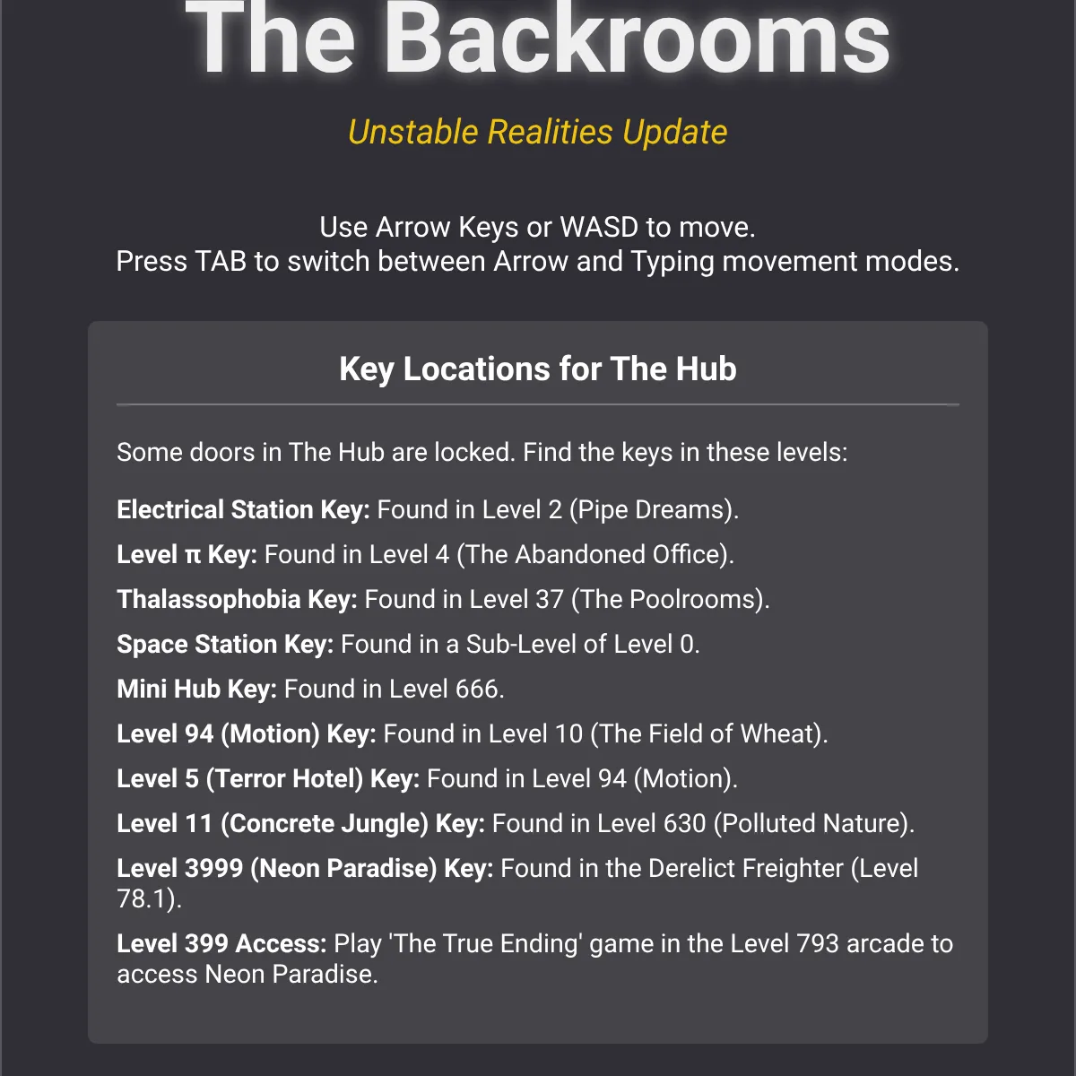 Backrooms 2D Exploration