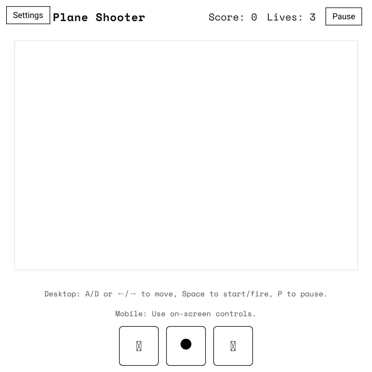 ASCII Plane Shooter