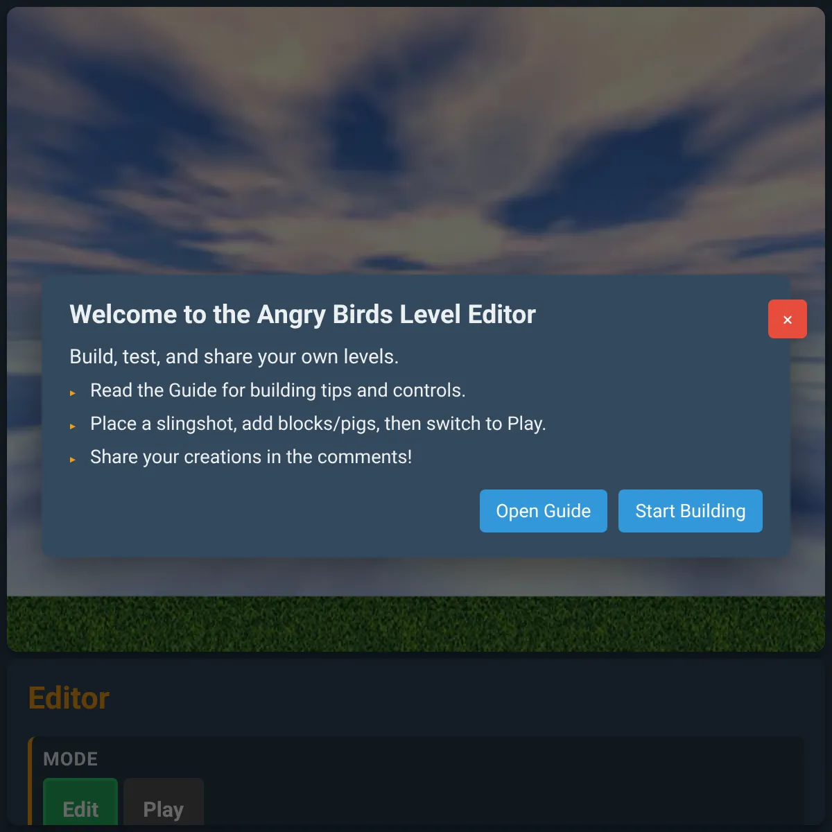 Angry Birds Level Editor