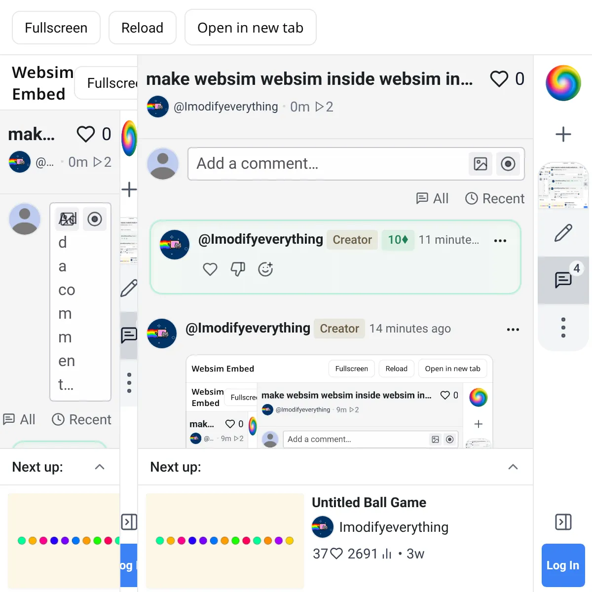 make websim websim inside websim inside websim inside websim inside websim