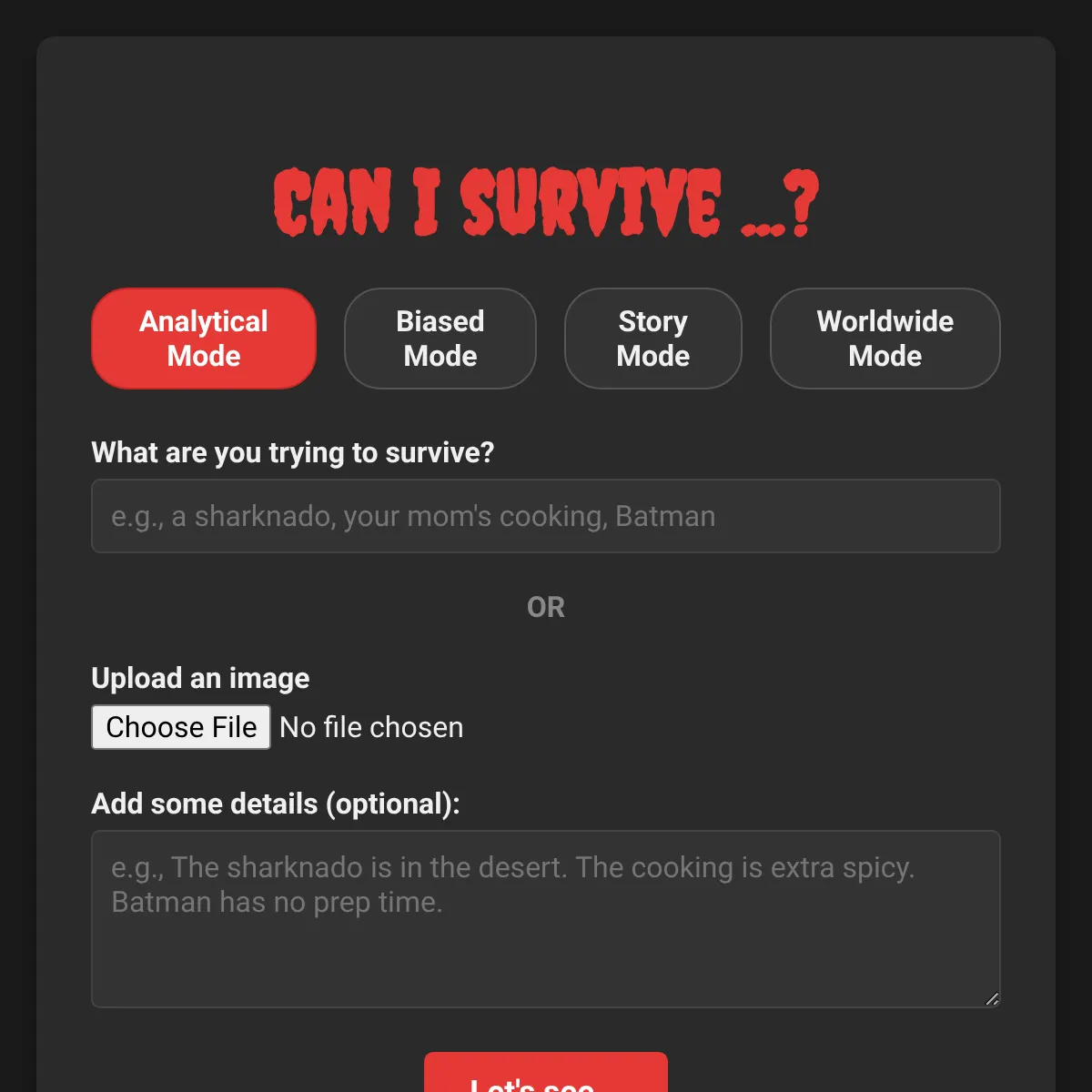 Can I Survive...?